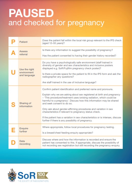 Have you paused and checked for pregnancy? | SoR