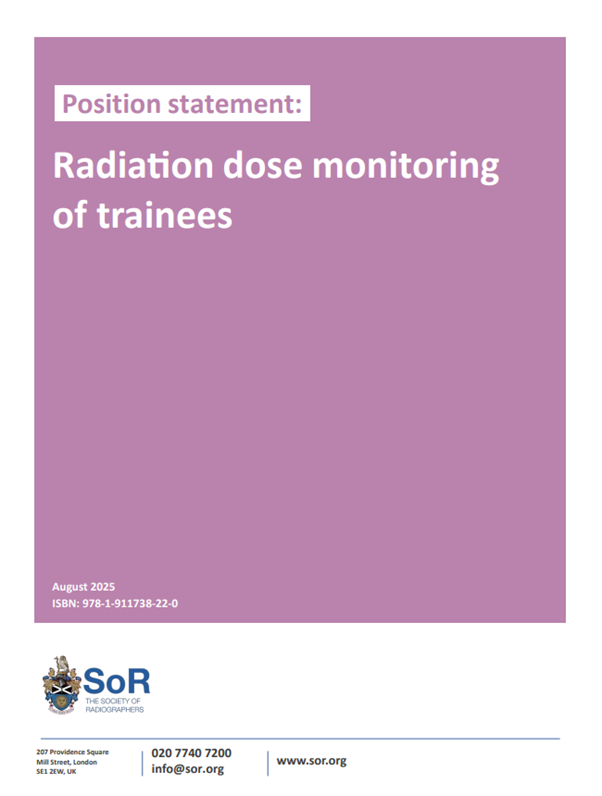 Position statement: Radiation dose monitoring of trainees | SoR