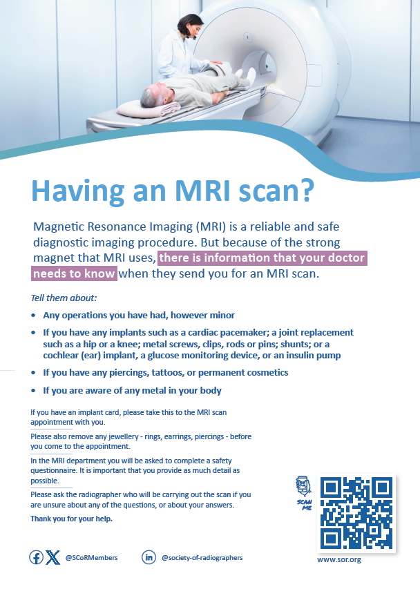 Having an MRI scan? | SoR