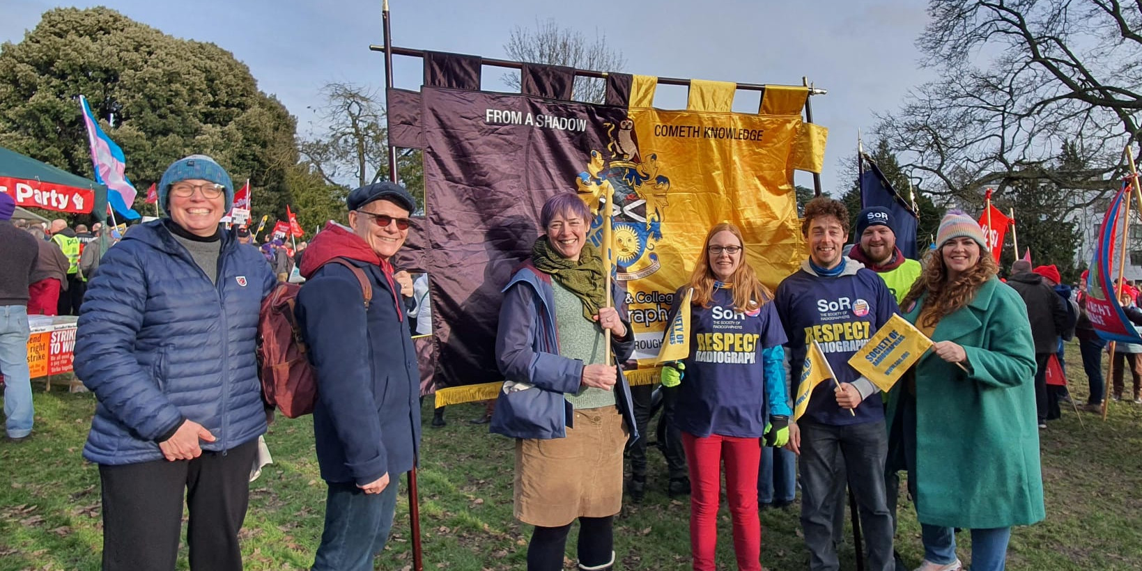 Radiographers join rally in protest over government's anti-strike ...