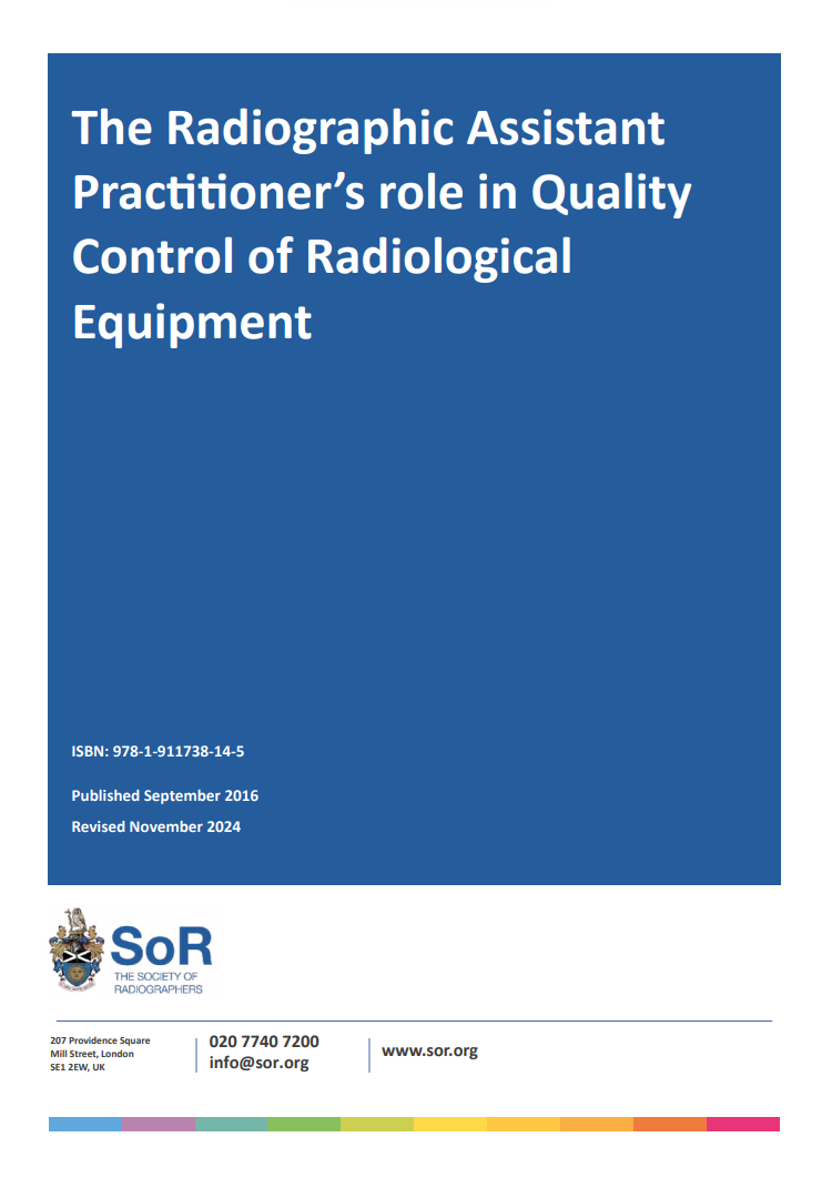 The Radiographic Assistant Practitioner’s role in Quality Control of ...
